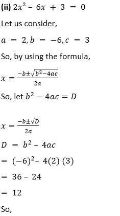 ML Aggarwal Solutions Class 10 Maths Chapter 5 Quadratic Equations in One Variable